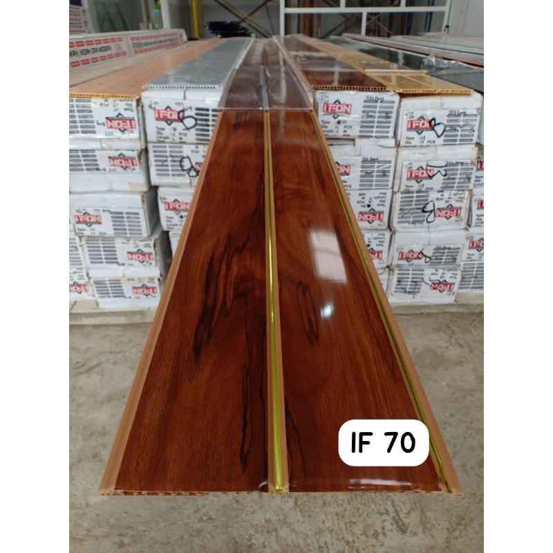 Jual PLAFON PVC MOTIF KAYU NAT EMAS GLOSSY TERMURAH | Shopee Indonesia