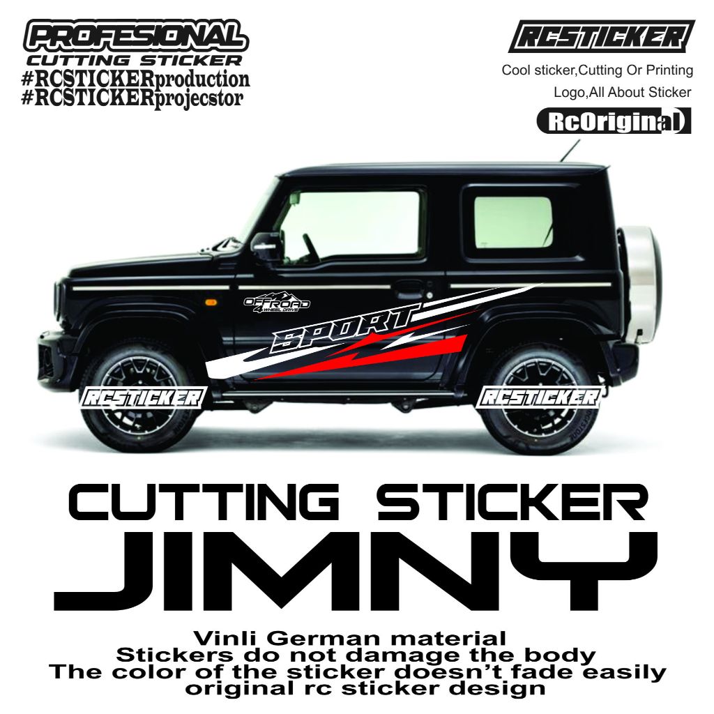Jual STICKER STICKER MOBIL SUZUKI JIMNY WRENGLER RUBICON KATANA STIKER ...