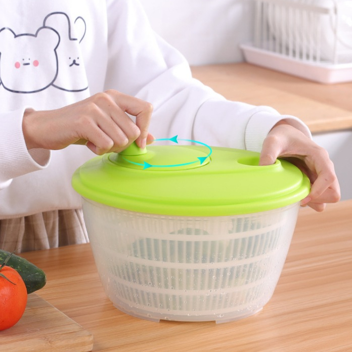 Jual Peniris Pengering Sayuran Putar Salad Spinner Bowl Sayur Mixer ...