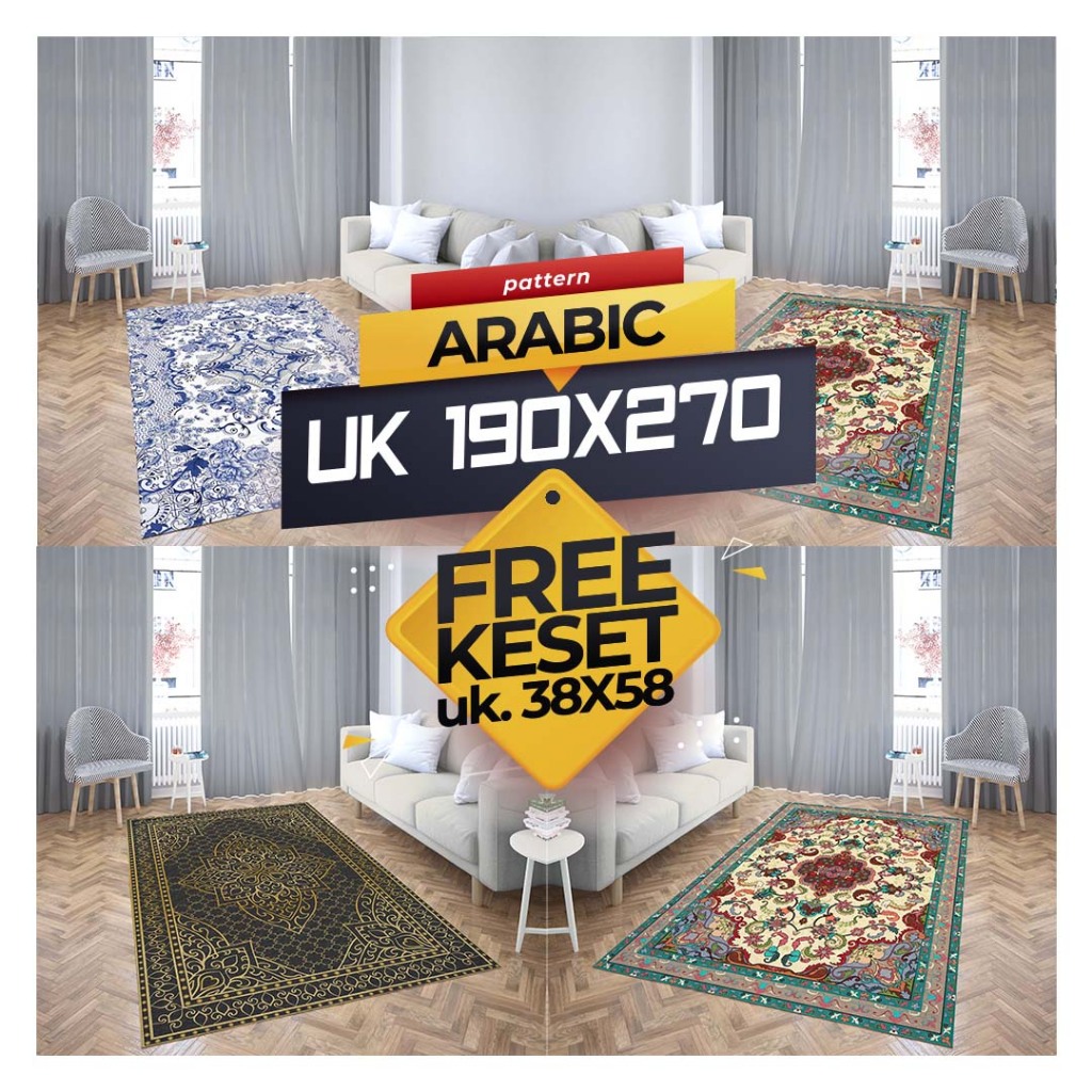 Jual IndoMat Karpet motif Arabic bahan Premium kualitas Import ukuran ...