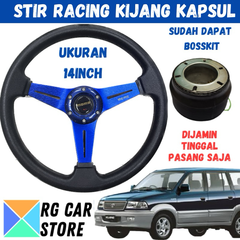 Jual Paket Stir Racing Kijang Kapsul Model Semi Cekung Include Bosskit ...
