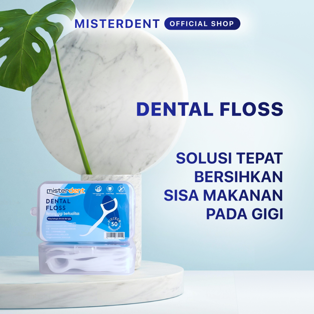 Jual Misterdent Dental Floss Benang Gigi Pembersih Sela Gigi | Shopee ...