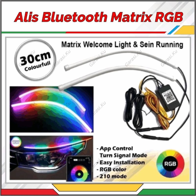 Jual ALIS PELANGI RGB BLUETOOTH SAMBA MATRIX WRGB DRL FLEKSIBEL ...