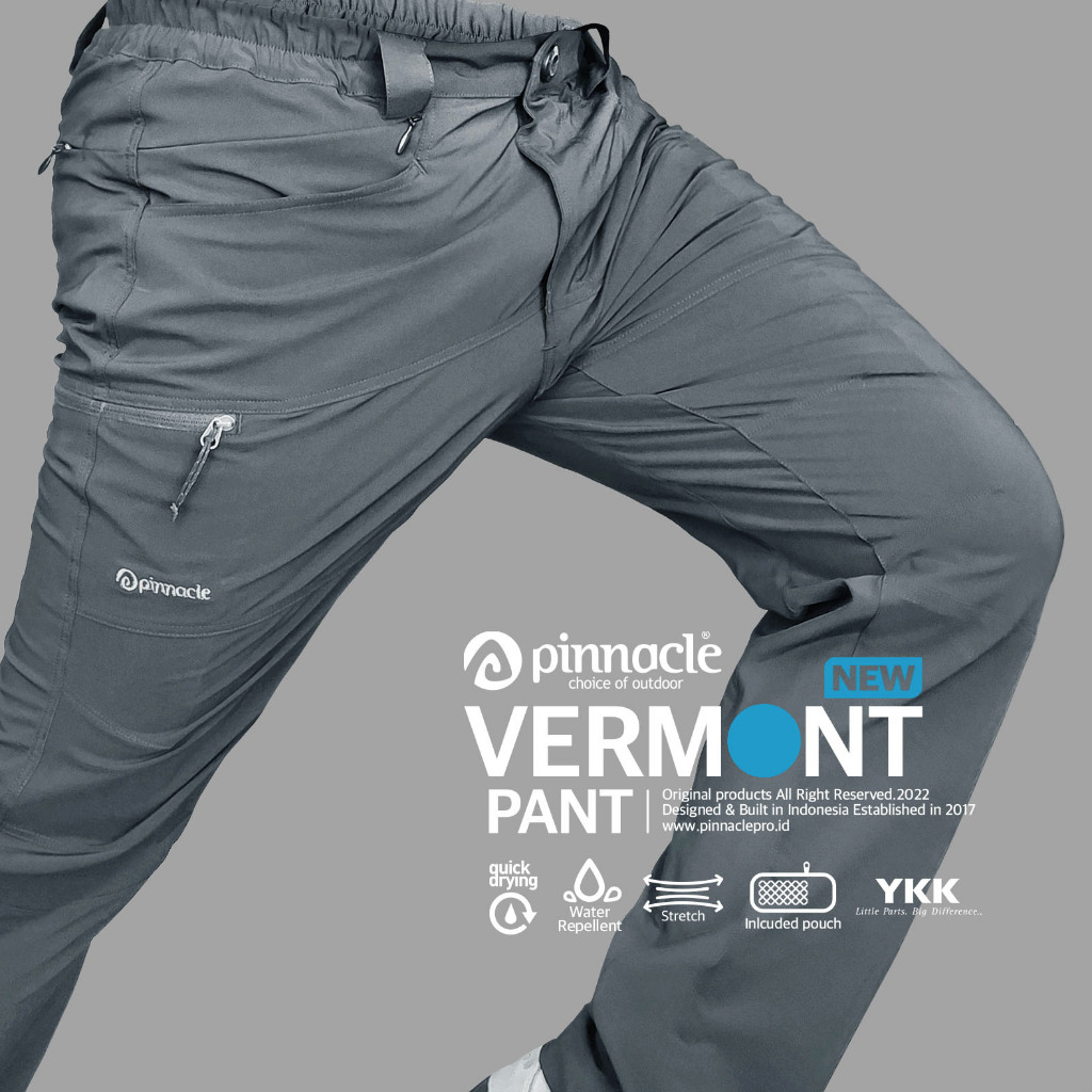 Jual Pinnacle Pro Official Vermont Hike Pant - Grey | Shopee Indonesia