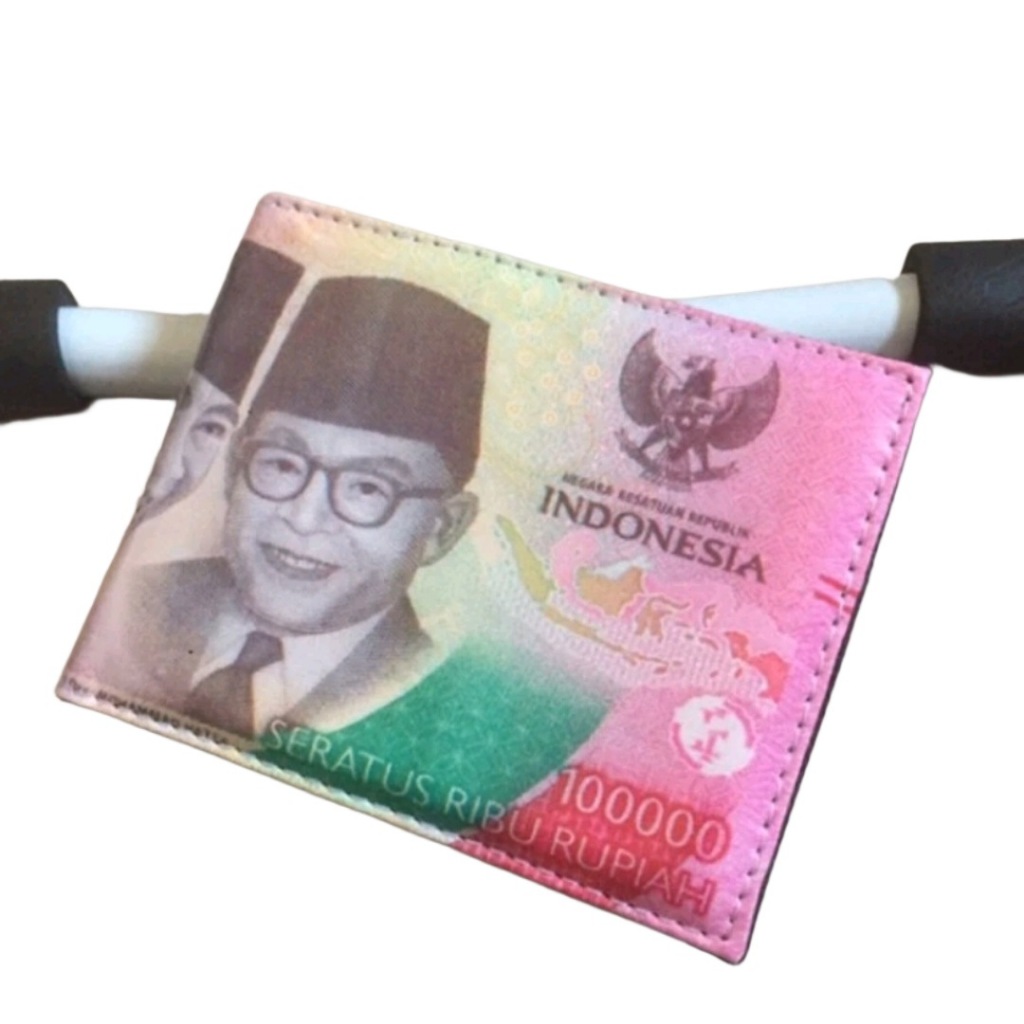 Jual Dompet Semi Kulit Karakter Uang Baru Rp 100 Ribu Dompet Lipat ...