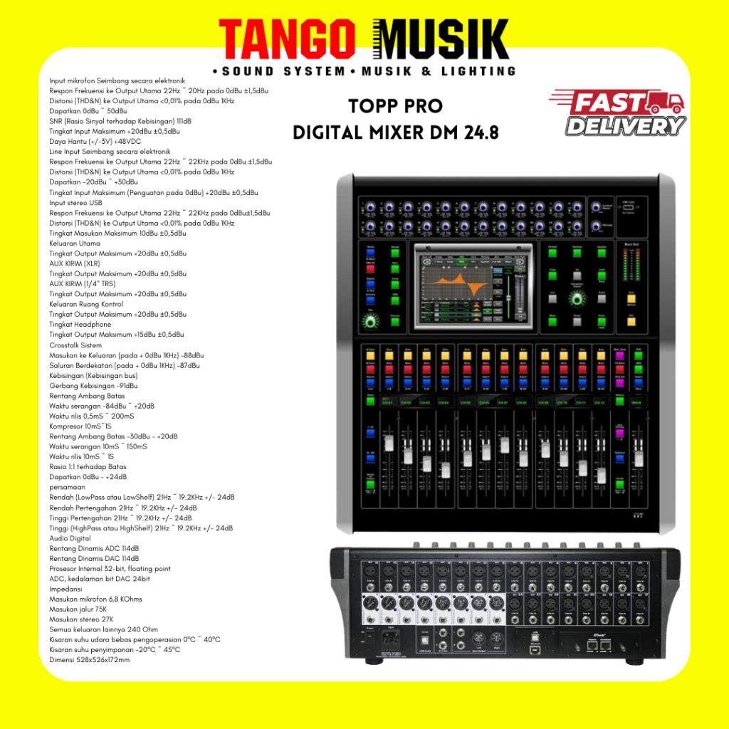 Jual TOPP PRO DIGITAL MIXER DM 24.8 ORIGINAL / Digital Mixer 24 Channel Topp Pro Digital Digital ...
