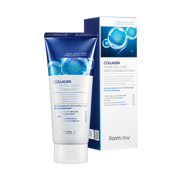 Jual Farmstay Collagen Water Full Moist Deep Cleansing Foam 180ml