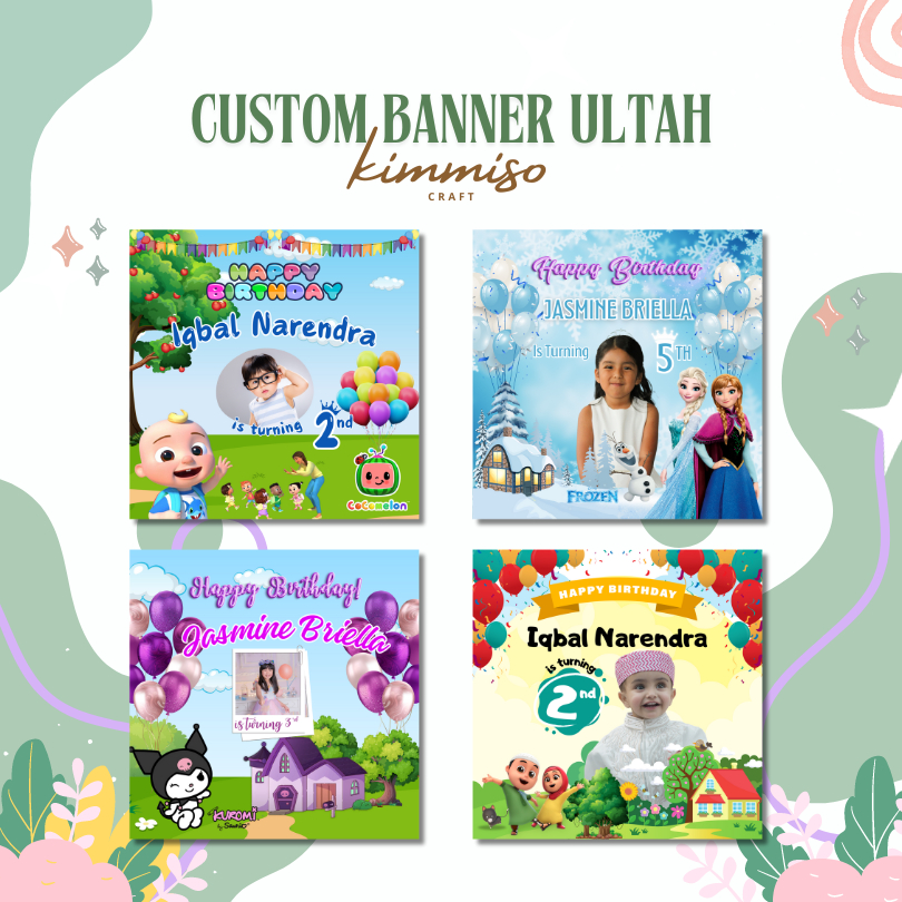 Jual [Kimmiso] Custom Banner Ultah Spanduk Backdrop Ulang Tahun Anak ...