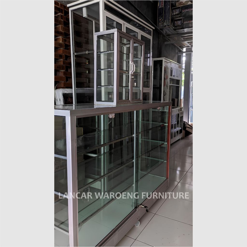 Jual ETALASE ROKOK ALUMUNIUM KACA | ETALASE KACA | Shopee Indonesia