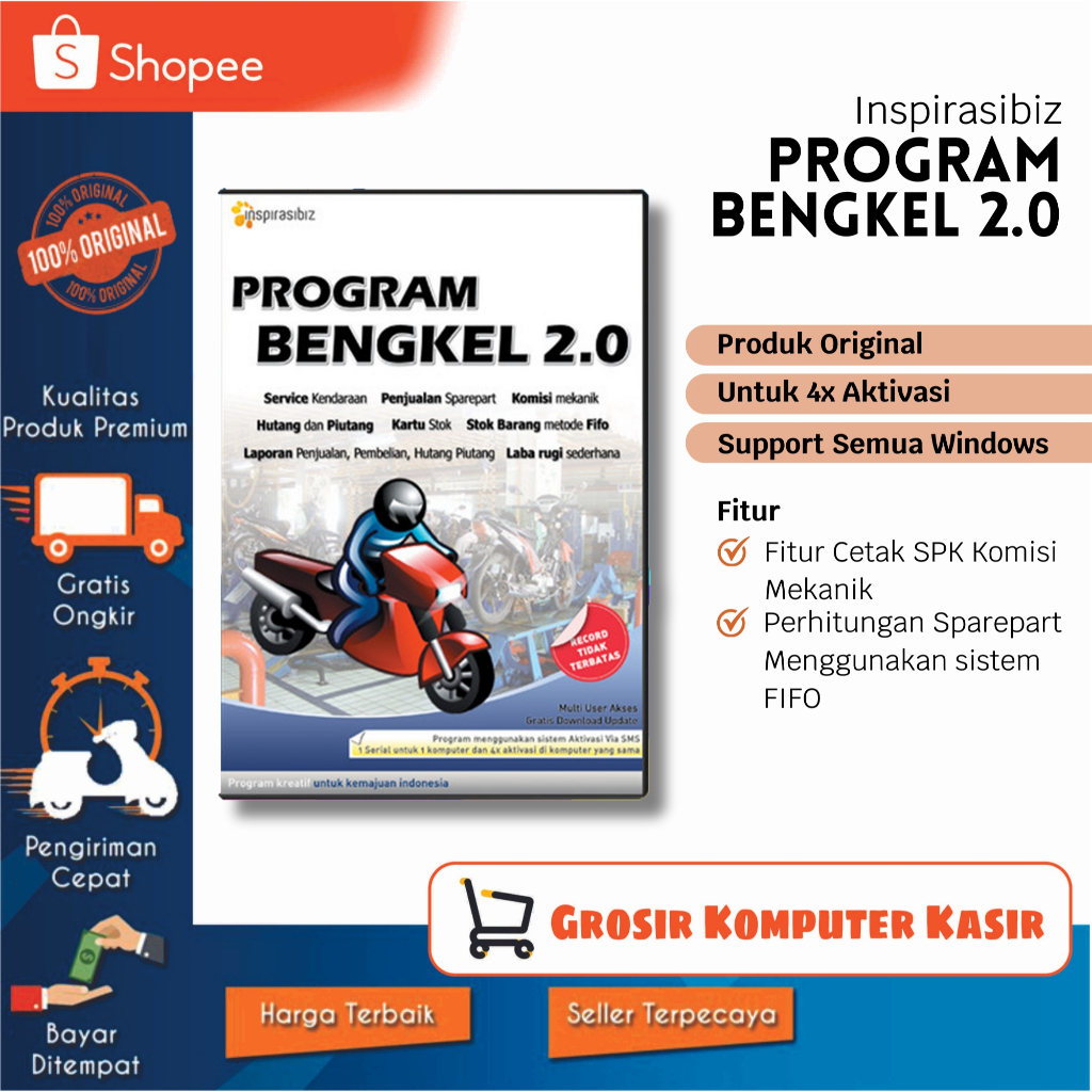 Jual Program Bengkel 2.0 | Software Bengkel | Untuk Service Bengkel & Penjualan Sparepart ...