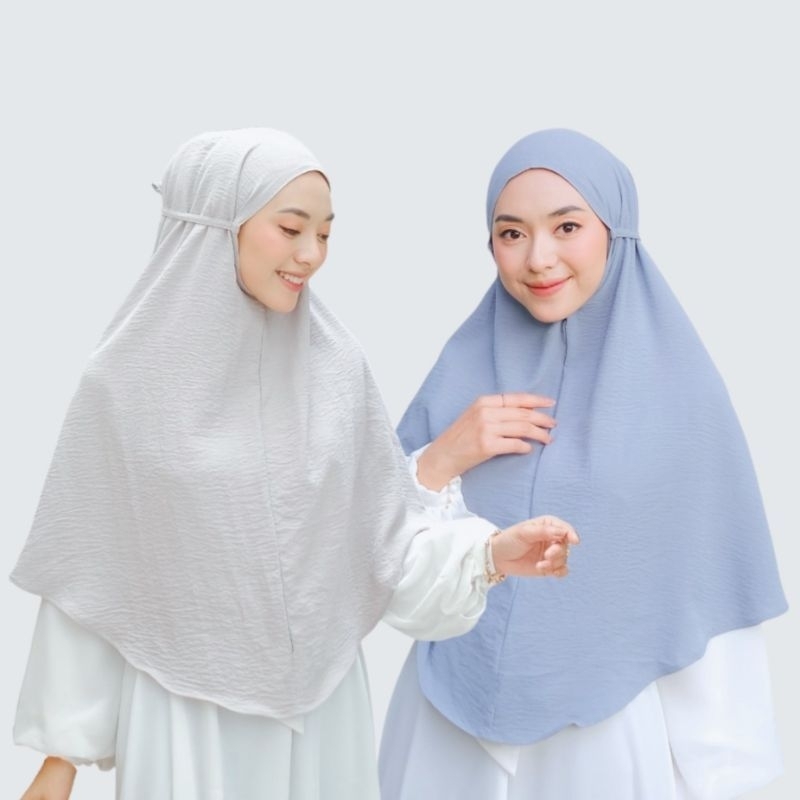 Jual Jilbab Instan Bergo Maryam Crinkle Airflow Premium | Hijab Crinkle ( JUMBO ) | Shopee Indonesia