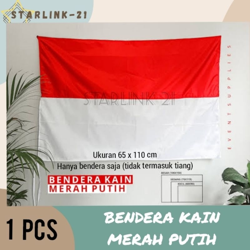Jual BENDERA KAIN MERAH PUTIH 65 X 110 CM | Bendera Upacara | Bendera ...