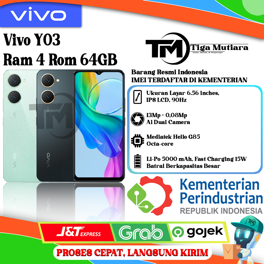 Jual Vivo Y03 Ram 4GB | Rom 64GB 128GB | Shopee Indonesia