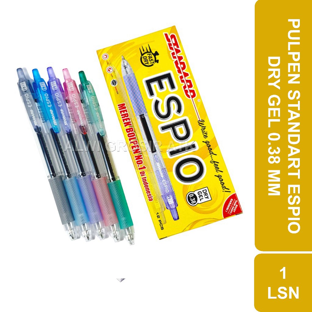 Jual PULPEN STANDARD ESPIO DRY GEL 0.38 MM | 1 LUSIN | Shopee Indonesia