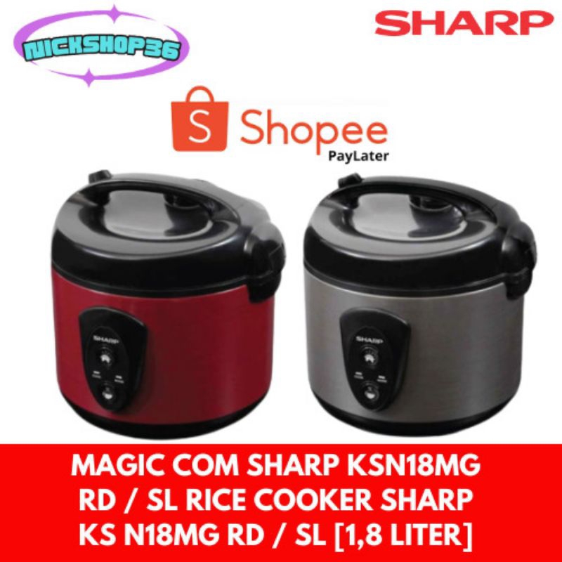 Jual MAGIC COM SHARP KSN18MG RD / SL RICE COOKER SHARP KS N18MG RD / SL ...