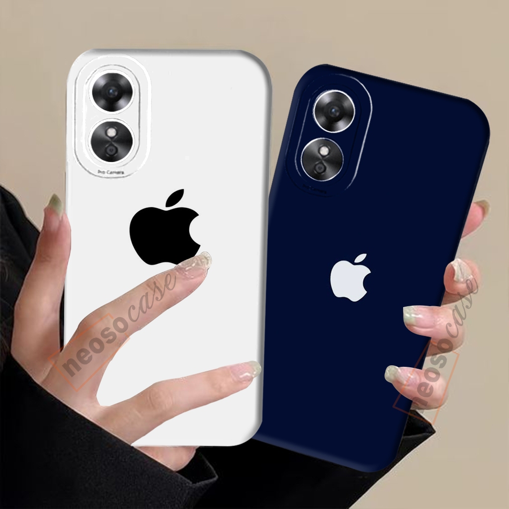Jual Kesing Hp Oppo A17/A18/A38 4G Logo Aple Softcase Procamera Terbaru ...