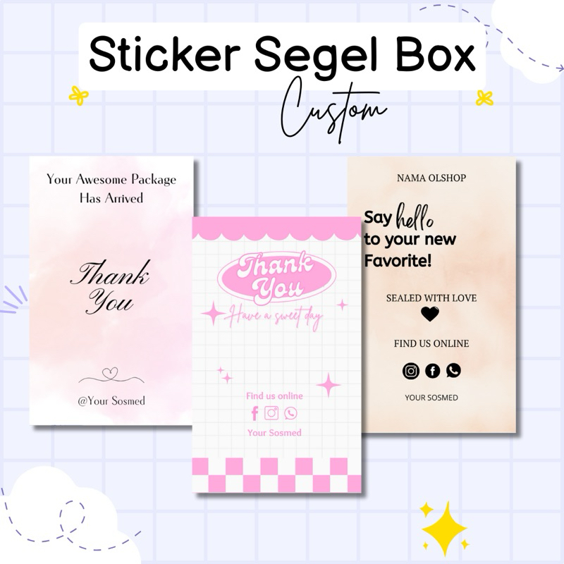 Jual STICKER SEGEL BOX PACKAGING CUSTOM | HAMPERS | LABEL BOX PACKAGING ...
