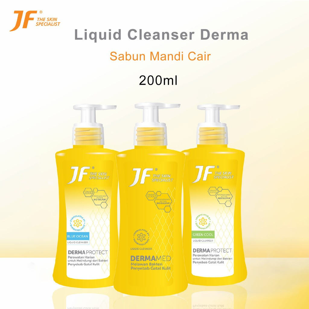 Jual JF Sulfur Sabun Cair Dermamed / Derma Protect Green Cool / Blue ...