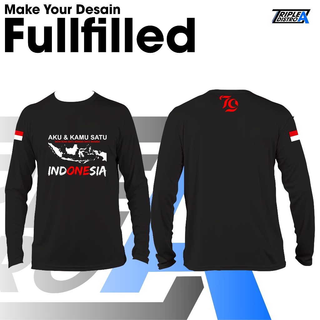 Jual Kaos Lengan Panjang Garuda Aku Kamu Satu Indonesia Kemerdekaan HUT ...