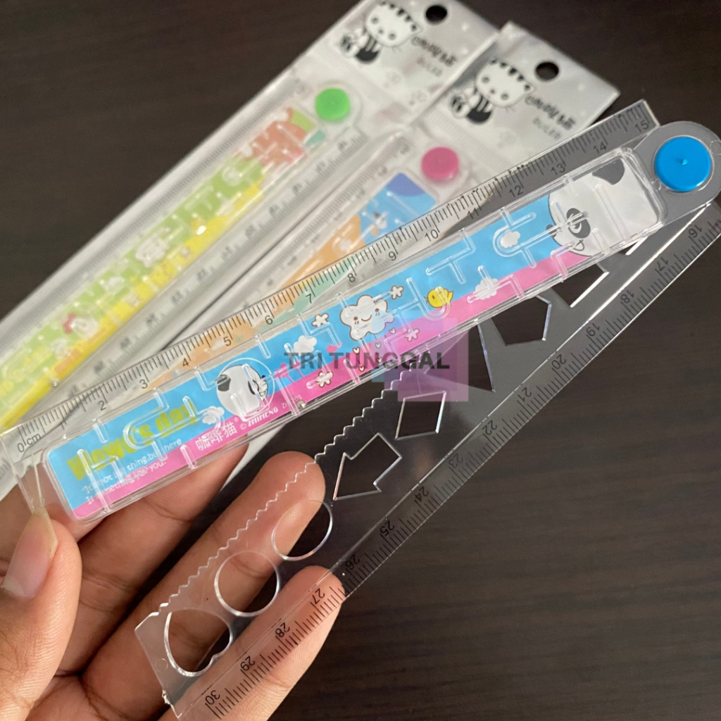 Jual Penggaris Lipat MAZE BIG 30cm Ukur Alat Tulis Stensil Stationery ...