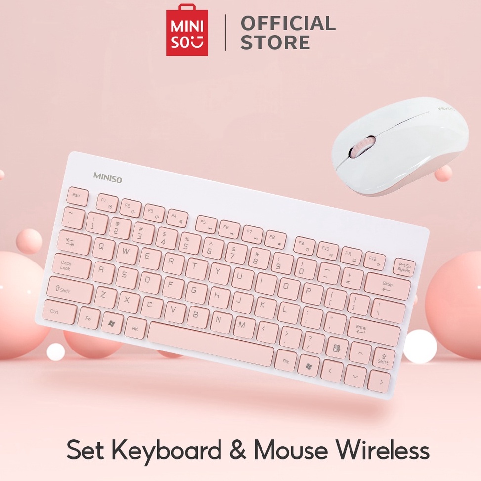 Jual MINISO Set Mouse Dan Keyboard Nirkabel Komputer Laptop Set Keyboard Mouse Wireless Mini ...