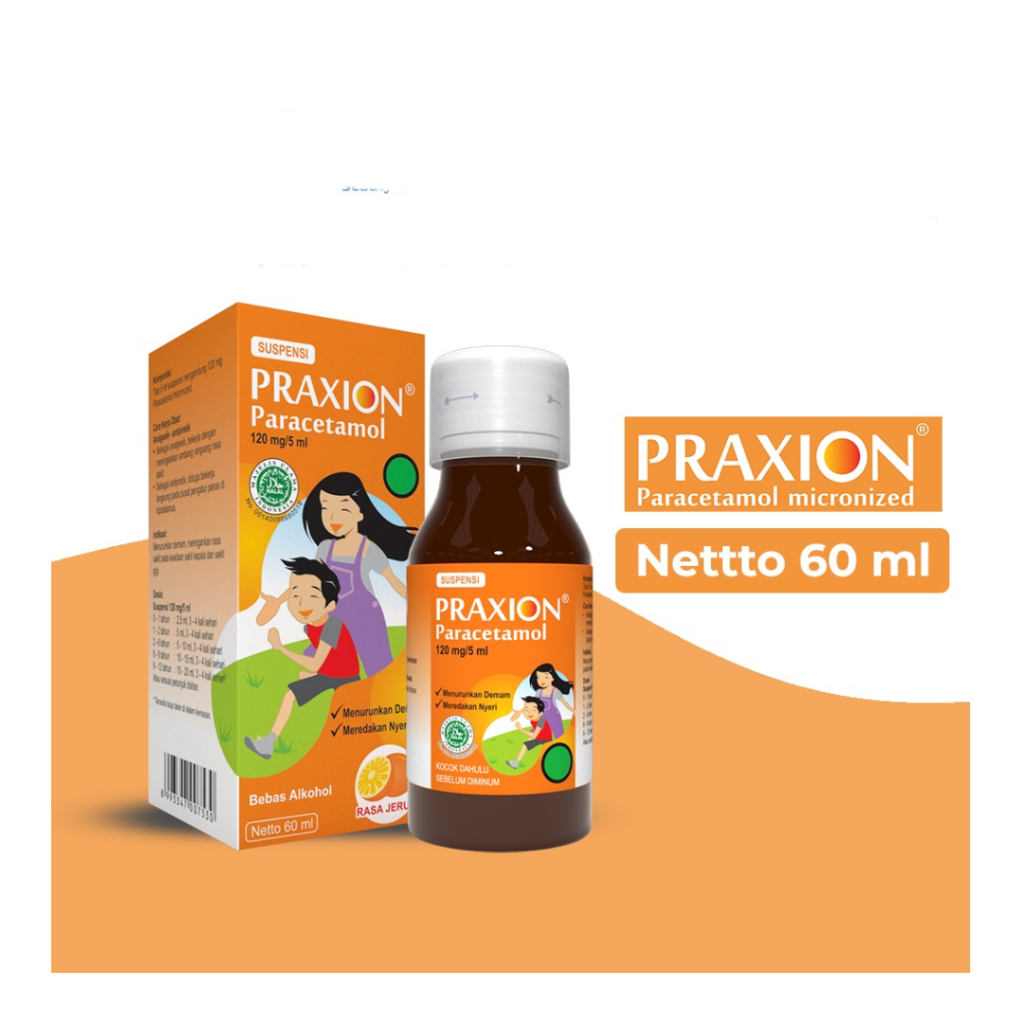 Jual Praxion Suspensi 60 ml Rasa Jeruk / Paracetamol / Obat Demam Anak ...