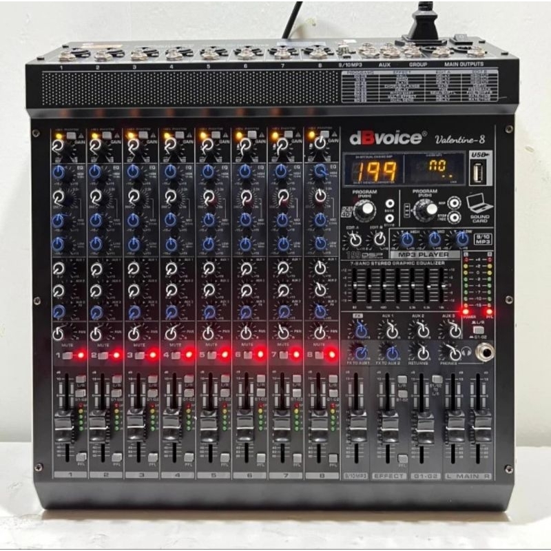 Jual Mixer dB Voice Valentine 8 Original 8 Channel dbVoice | Shopee ...
