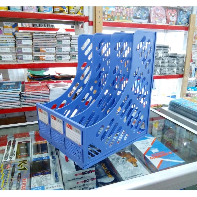 Jual File Box Foldable 3 Layer Tempat Penyimpanan Dokumen Lipat 3 Sekat ...
