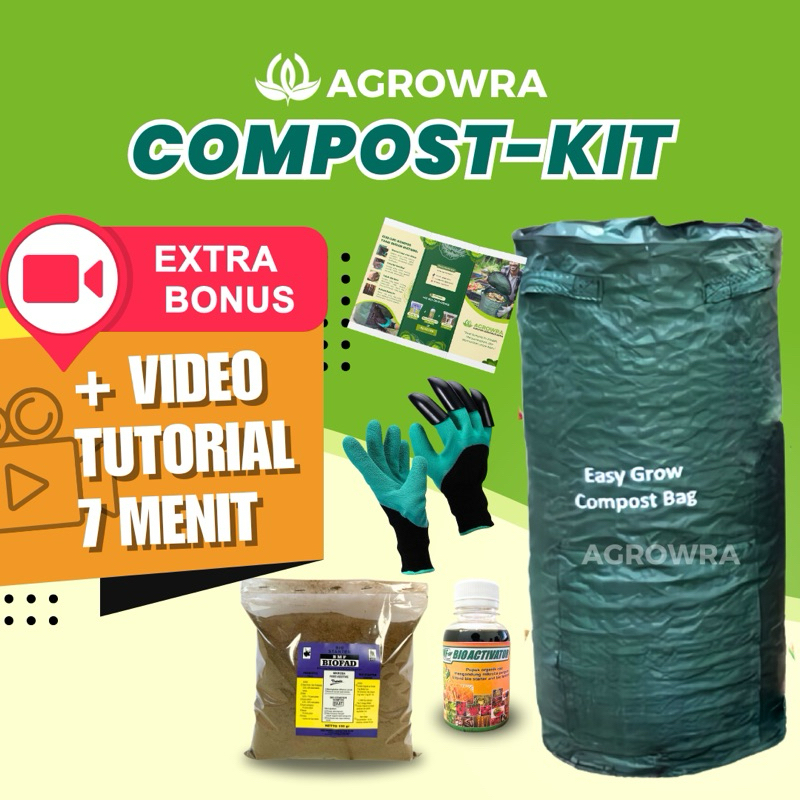 Jual Agrowra COMPOSTKIT 200 Liter Alat Komposter Sampah Rumah Tangga ...