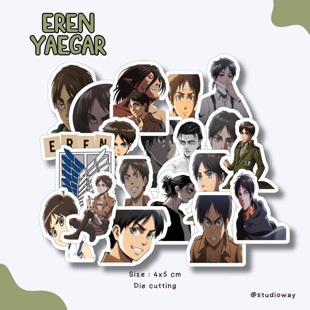 Jual STICKER ANIME EREN YAEGAR ATTACK ON TITAN | Shopee Indonesia