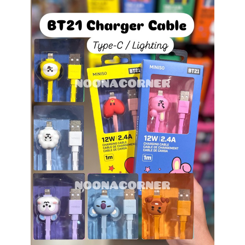 Jual Miniso x BT21 ‼️ Kabel Charging / Cable Charger Type C & Iphone ...