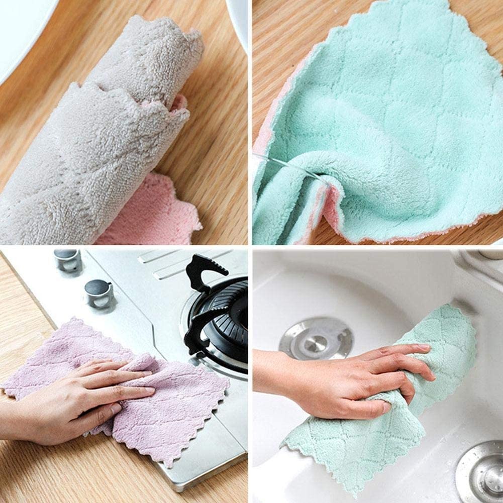 Jual Kain Lap Bahan Microfiber Cuci Piring Anti Minyak Serbaguna Kain ...