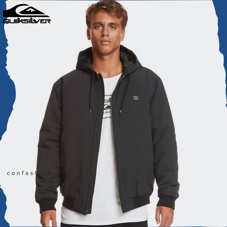 Jual Jaket Quik**silver Classik Hood UPD Jacket Black Jacket Original ...