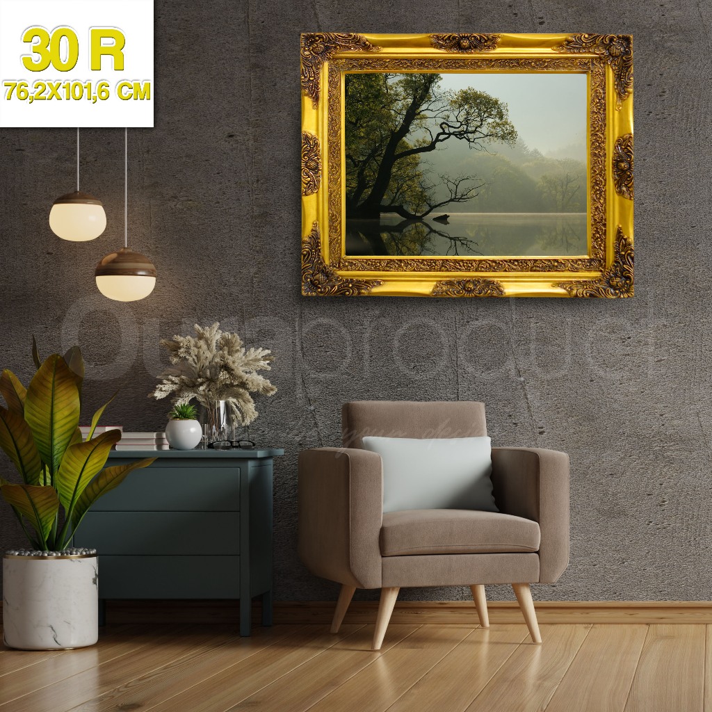 Jual Bingkai Foto Pigura BELGI Gold 30R ukuran 76.2 x 101.6 cm List ...