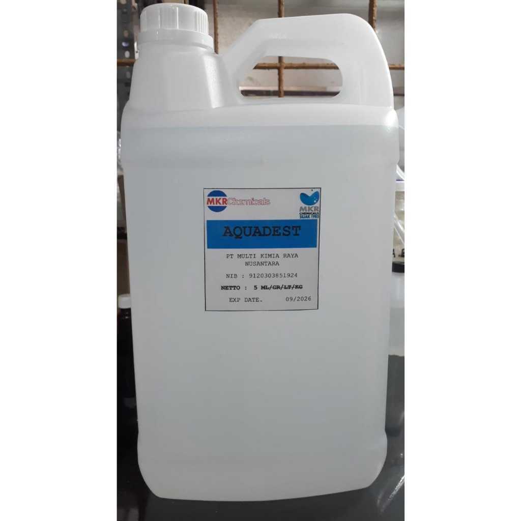 Jual AQUADEST - 5 LT 5 liter, Air destilasi laboratorium, medis, atau ...