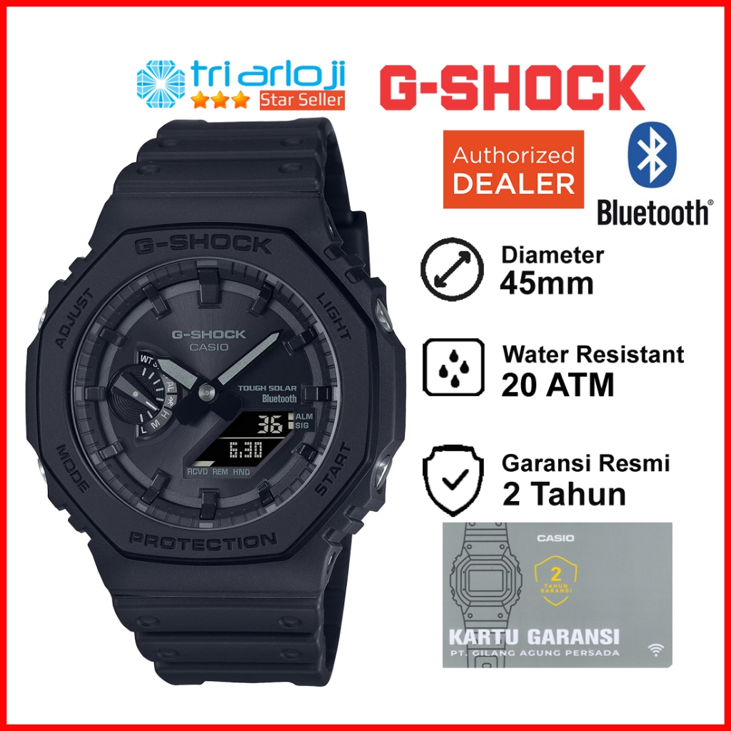 Jual Casio G-SHOCK GA-B2100-1A1DR Jam Tangan Pria GShock Bluetooth GA ...