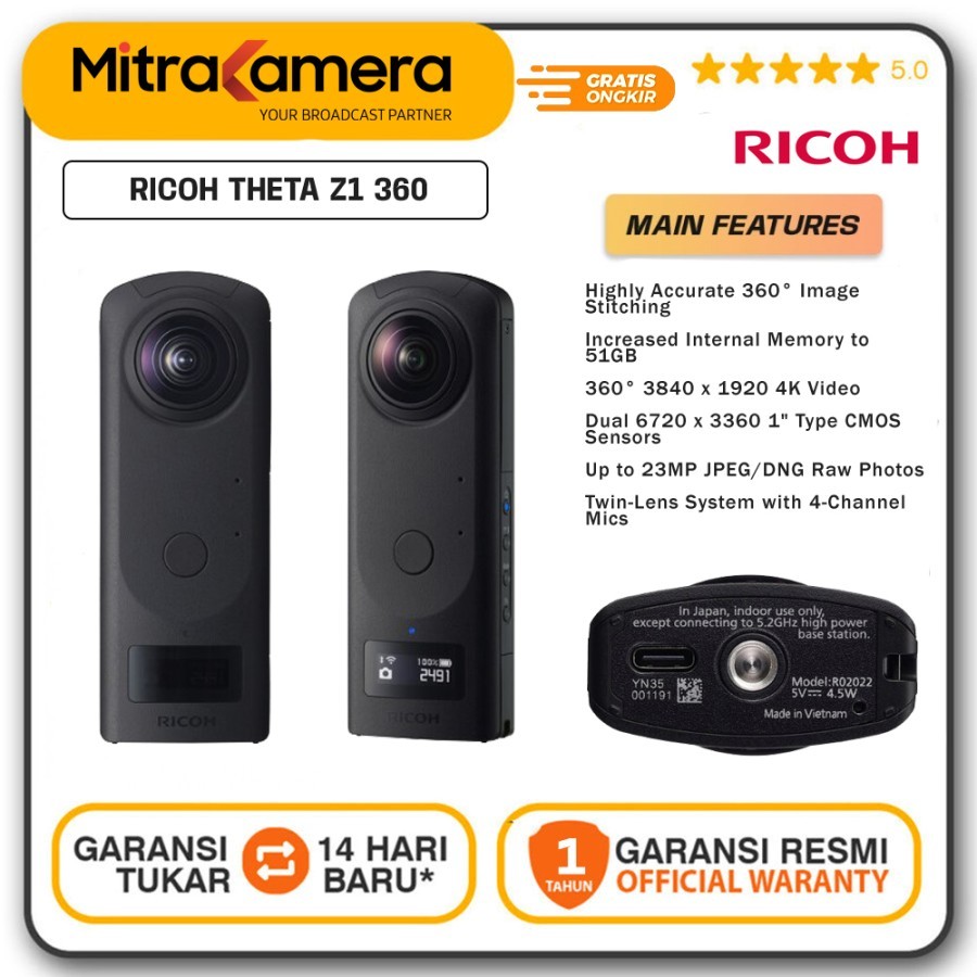 Jual Ricoh Theta Z1 360 Camera | Shopee Indonesia