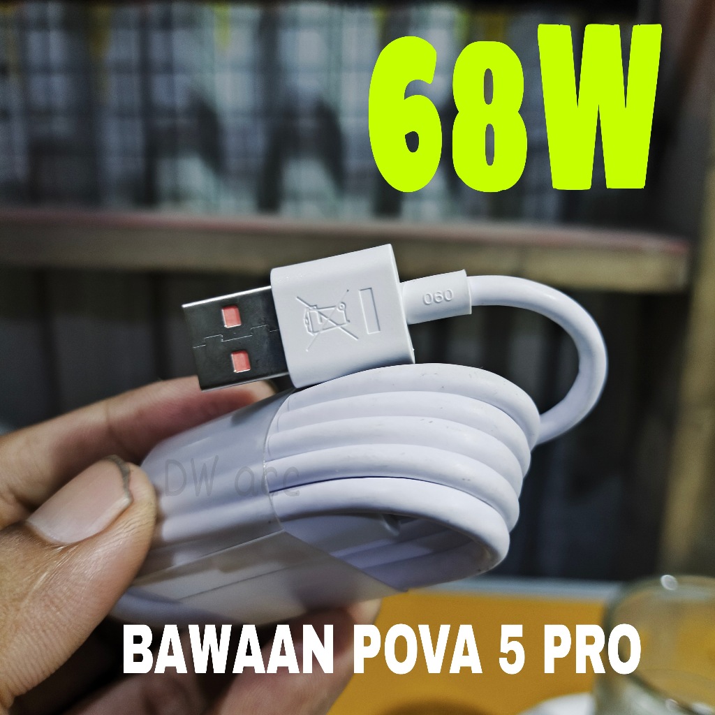 Jual Kabel Charger Tecno 68Wat Copotan Pova 5 PRO. Kode 060 Fastcharging | Shopee Indonesia