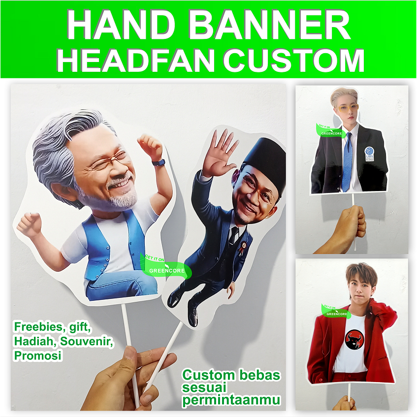 Jual Kipas custom foto gambar sendiri muka wajah headfan kpop freebies ...