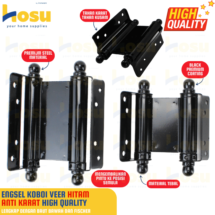 Jual HOSU Engsel Pintu Koboi Koboy Bolak Balik Dua Arah 3" 4" Inch ...