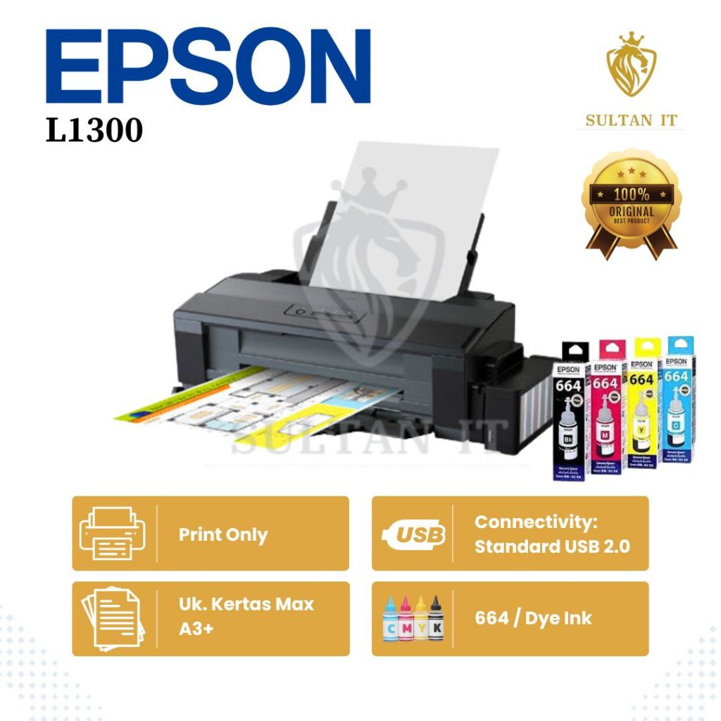 Jual Printer EPSON L1300 A3 Infus garansi resmi : epson L 1300 A3+ | Shopee Indonesia