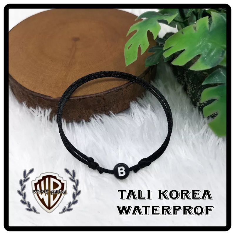 Jual Gelang Alphabet BULAT HITAM HURUF PUTIH || Gelang Inisial Nama ...