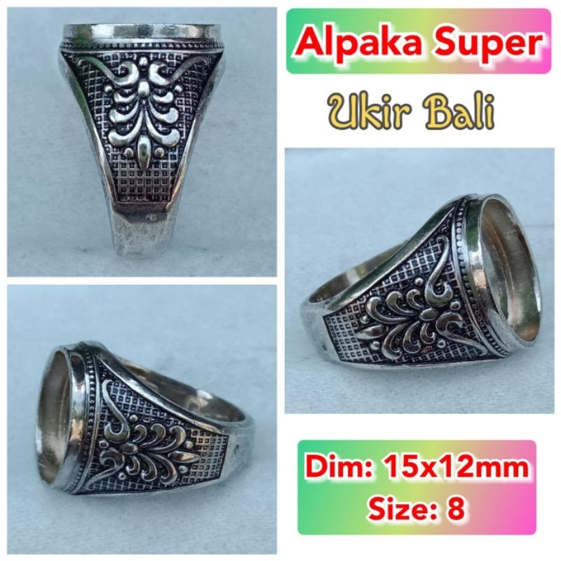 Jual emban cincin batu akik dan permata alpaka super alpaka bakar.45 ...
