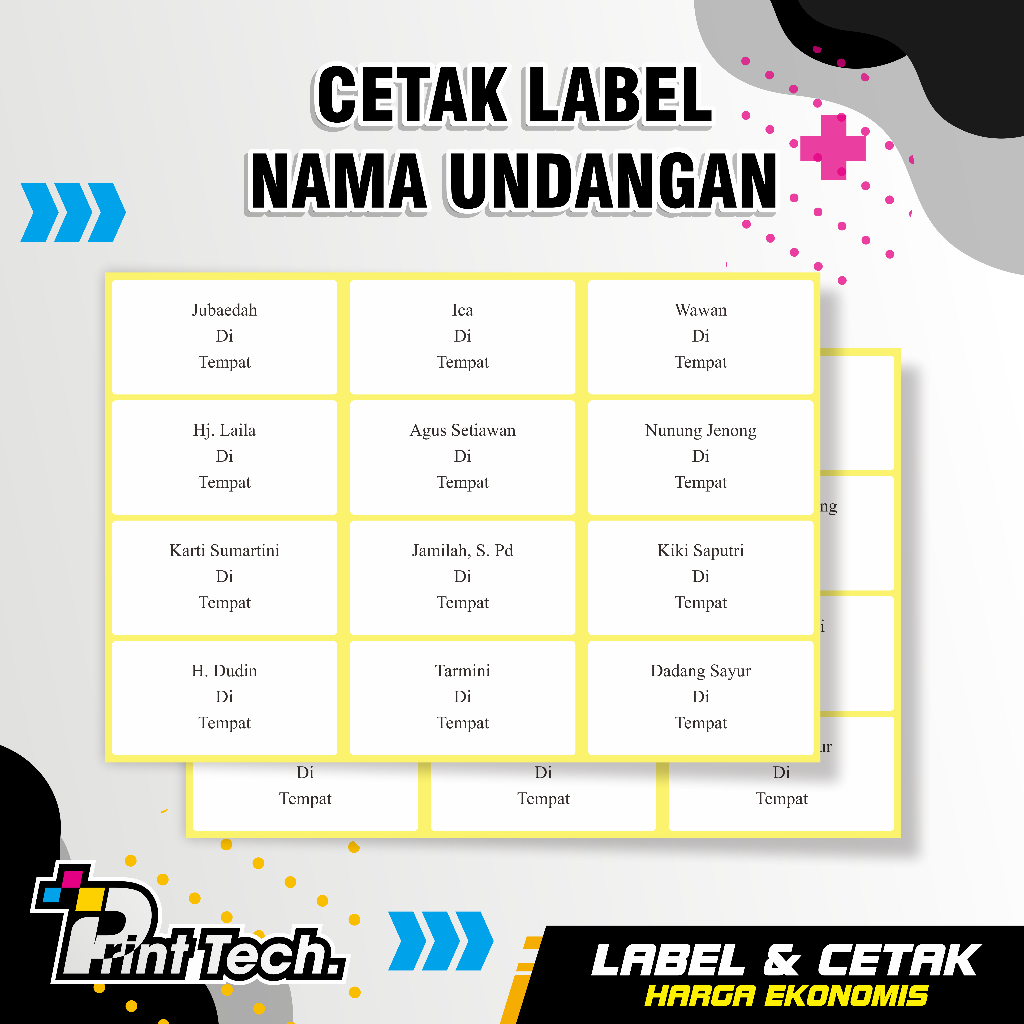 Jual Cetak Label Nama Undangan | Shopee Indonesia