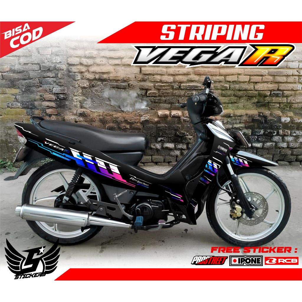 Jual STRIPING VARIASI YAMAHA VEGA R NEW / STICKER LIST VARIASI MOTOR ...