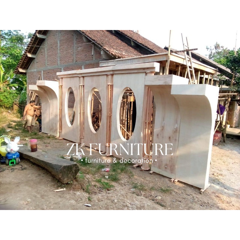 Jual pelaminan backdrop triplek /backdrop pernikahan triplek / dekorasi ...