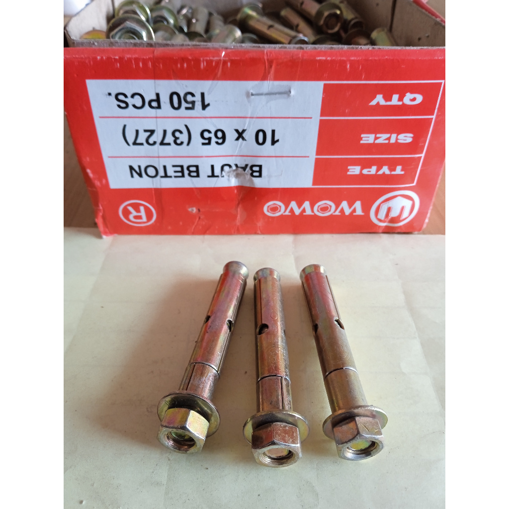 Jual Dynabolt Baut Fisher Tembok Beton 10 x 65 Kunci 12 | Shopee Indonesia