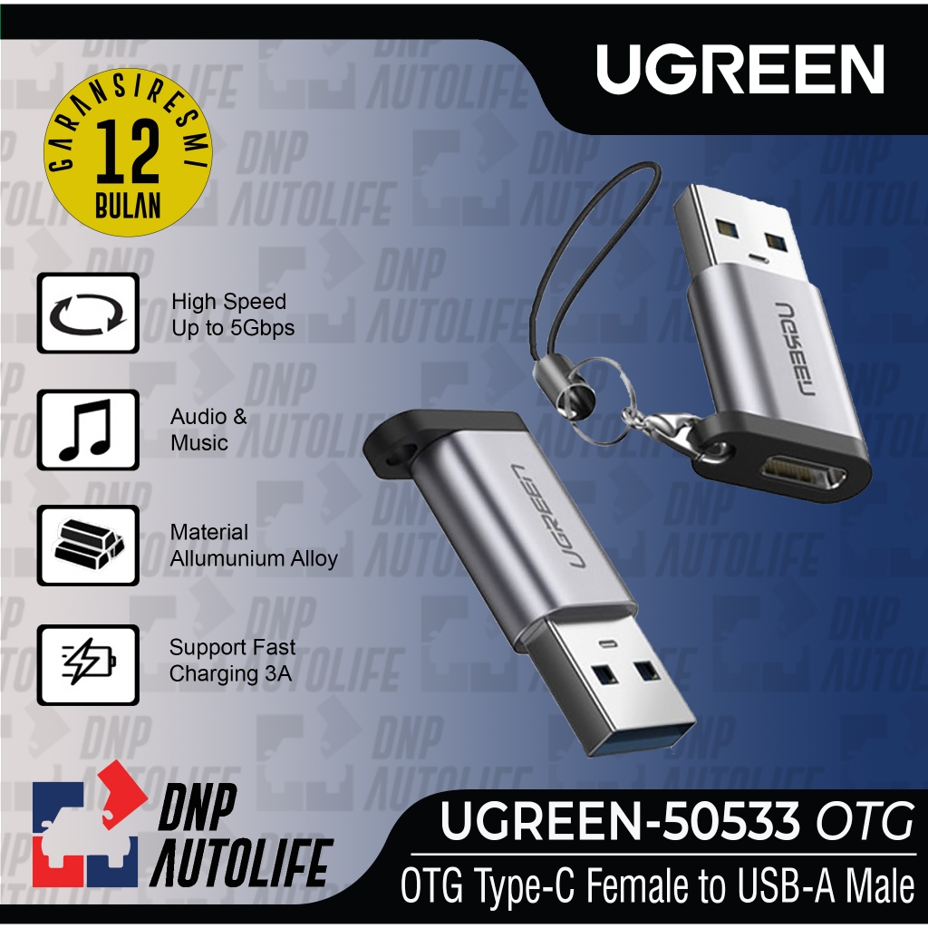Jual UGREEN 50533 Converter Type C Female to USB 3.0 Adapter Fast ...