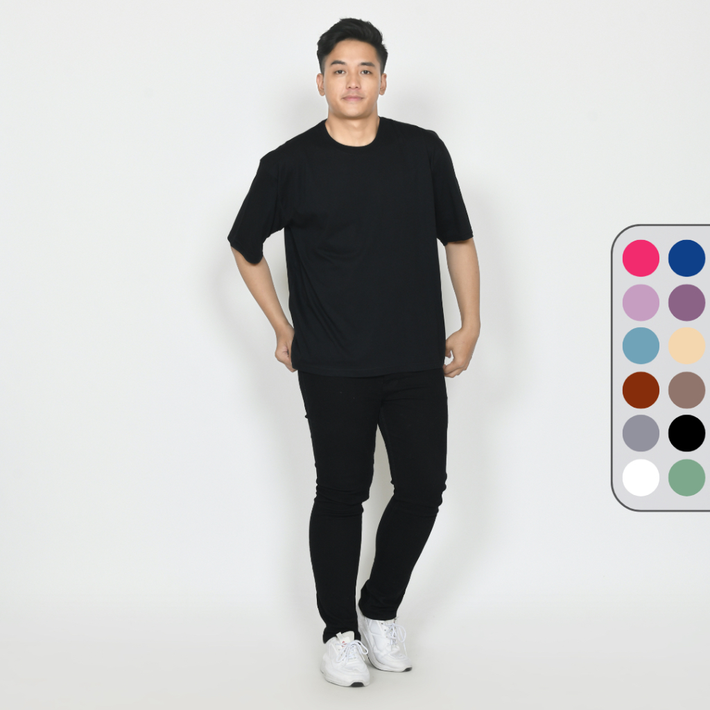 Jual KAOS POLOS BIG SIZE UNISEX JUMBO LENGAN PENDEK COTTON COMBED 30S ...