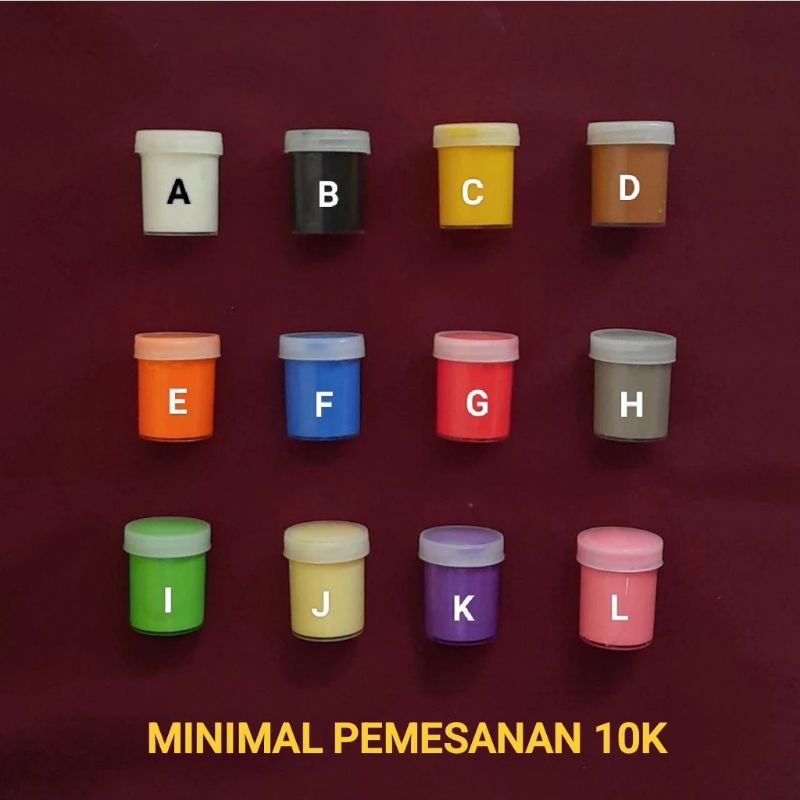 Jual SATUAN Cat Pot 20Cc > Cat Lukis Cat Warna Cat Serbaguna Cat Air ...